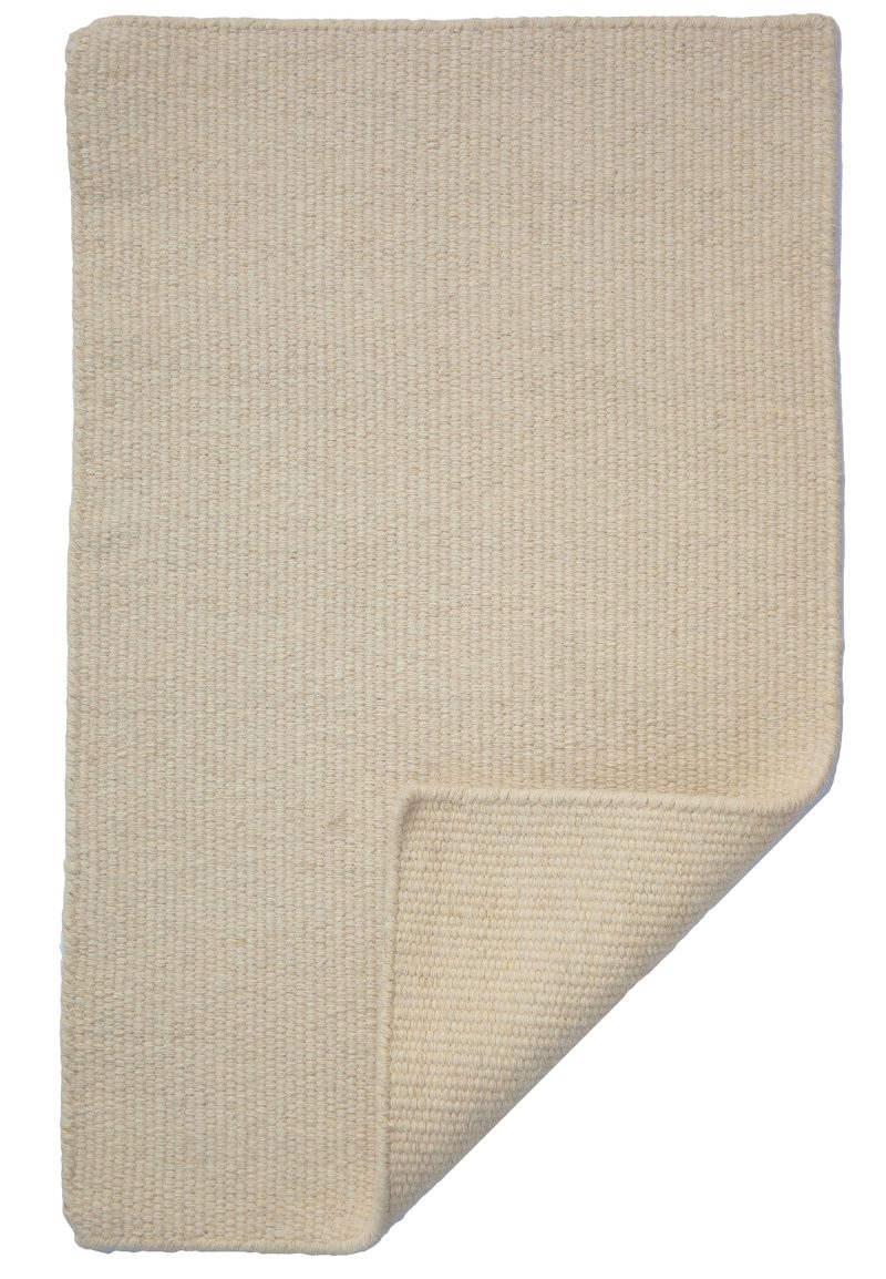 Thick Woven Wool Rug - Solid Natural - Hook & Loom