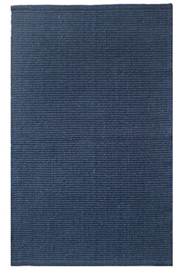 Solid Navy Blue Flatweave Eco Cotton Rug - Hook & Loom